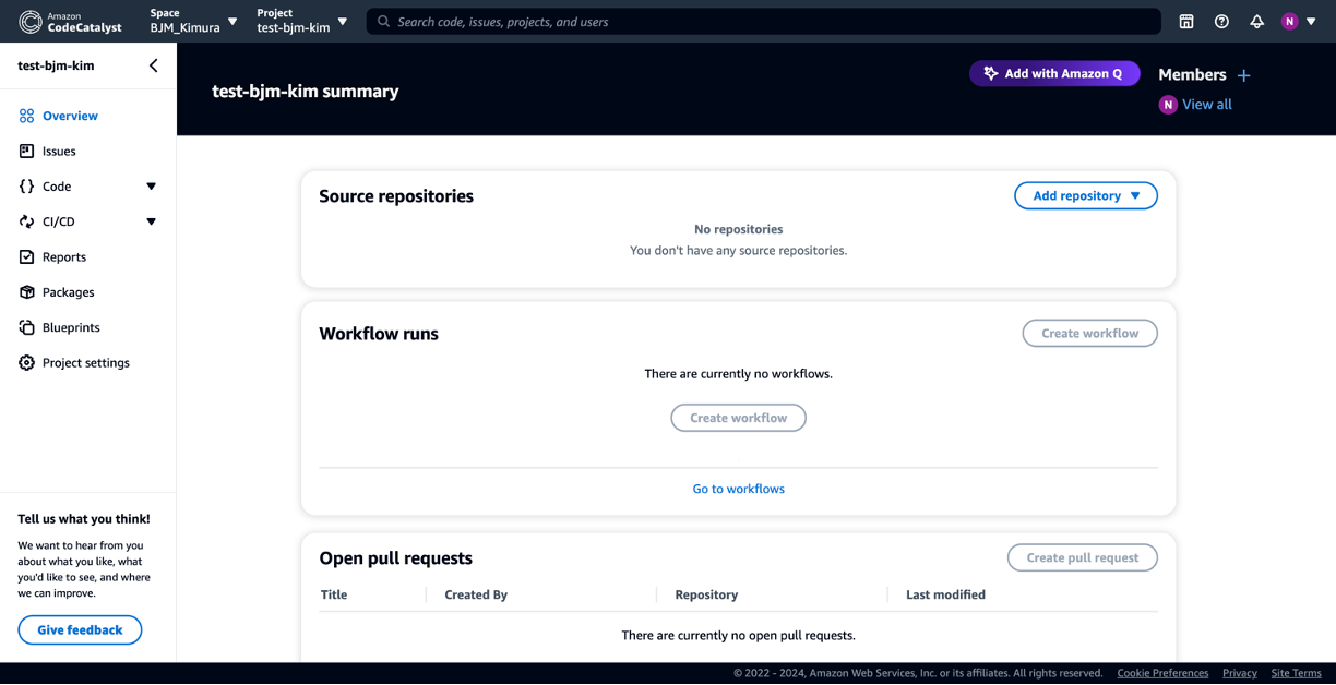 CodeCatalystとGitHubの違いを理解し、CodeCatalystでリポジトリの作成をしてみよう！ – Benjamin Inc.